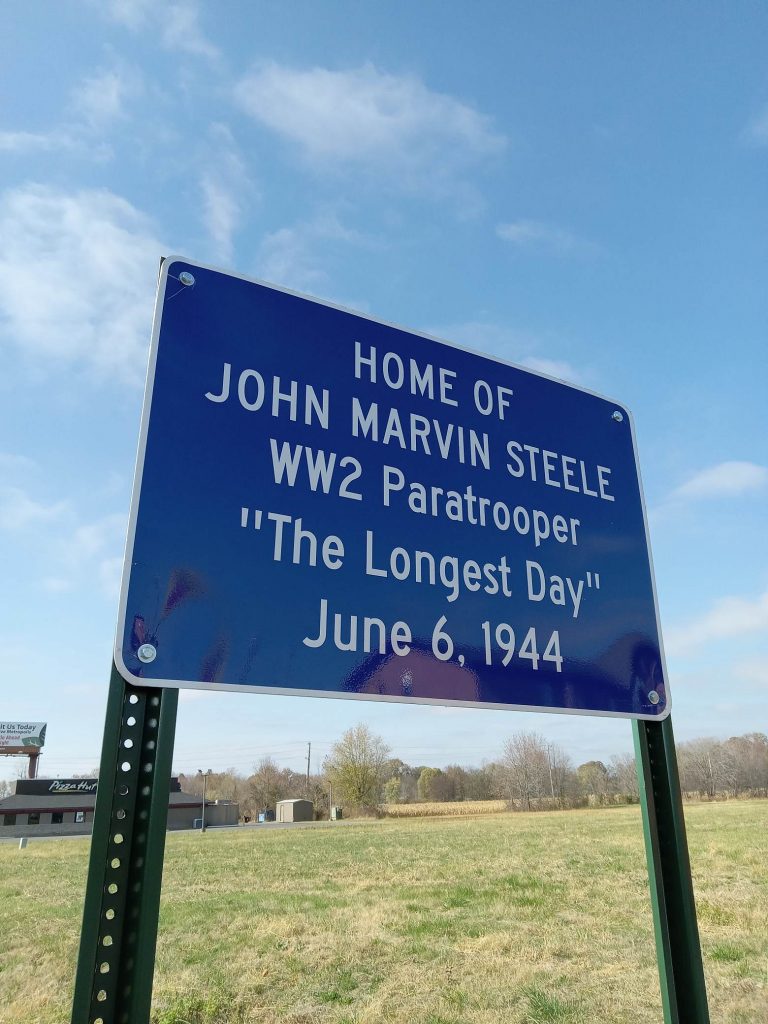Pvt. John Marvin Steele Sign Unveiled in Metropolis Illinois on ...