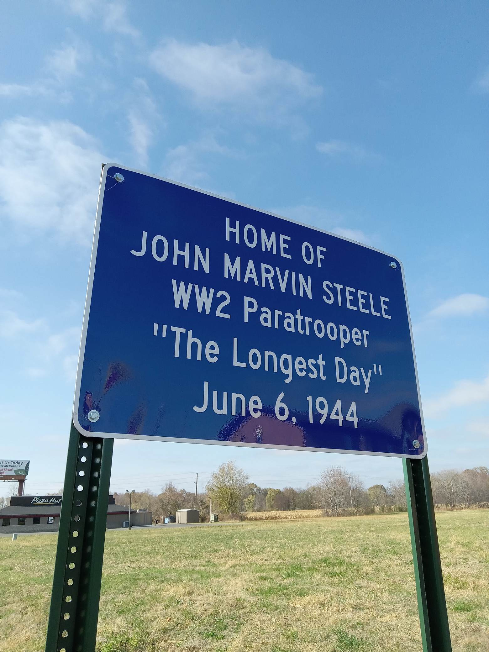 Pvt. John Marvin Steele Sign Unveiled in Metropolis Illinois on ...